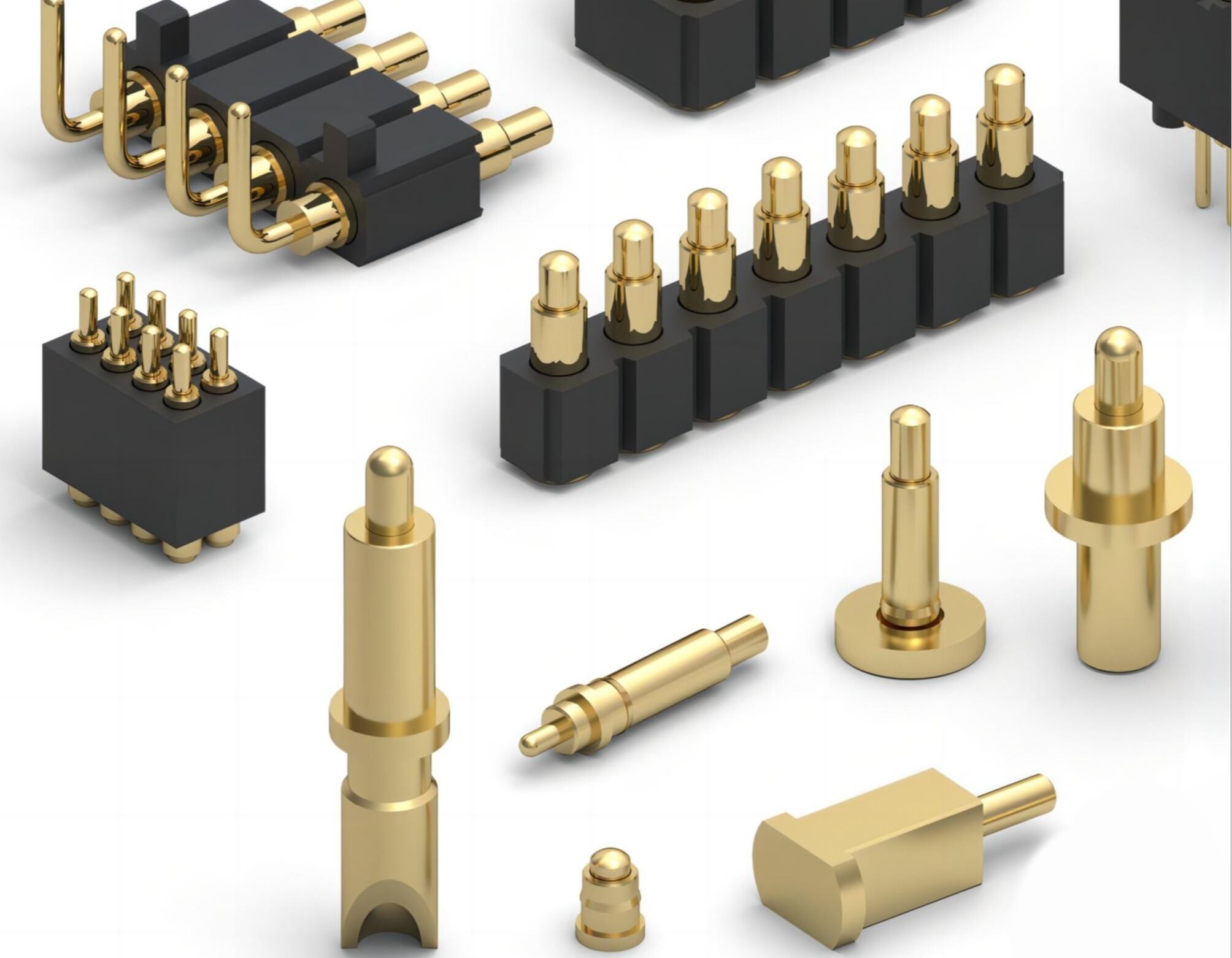 Buy China Wholesale Custom Pogo Pin 1x05p Bending Type Loaded Brass ...