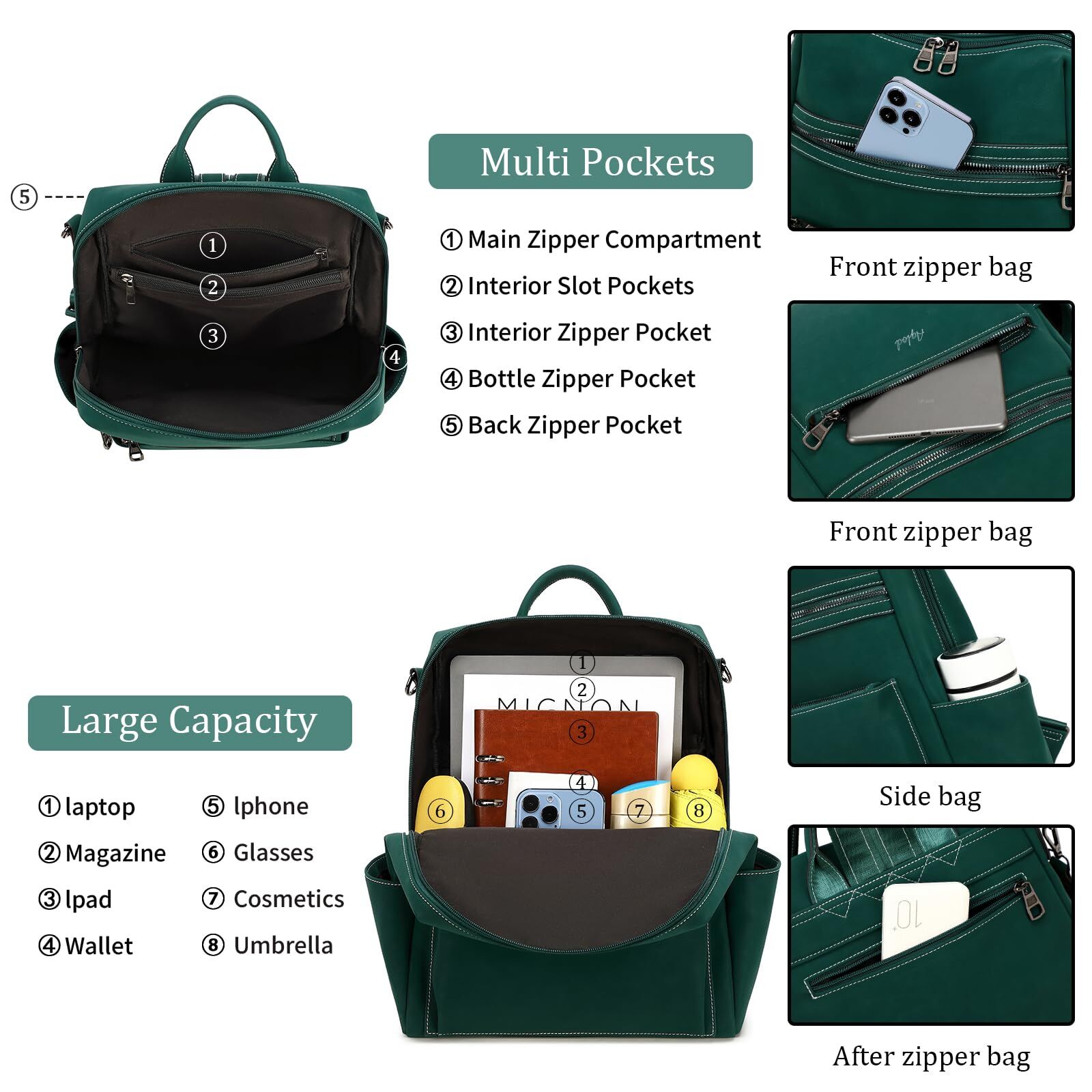 Lightweight Puffer Quilted Travel Backpack - Small Casual Daily Daypack ...