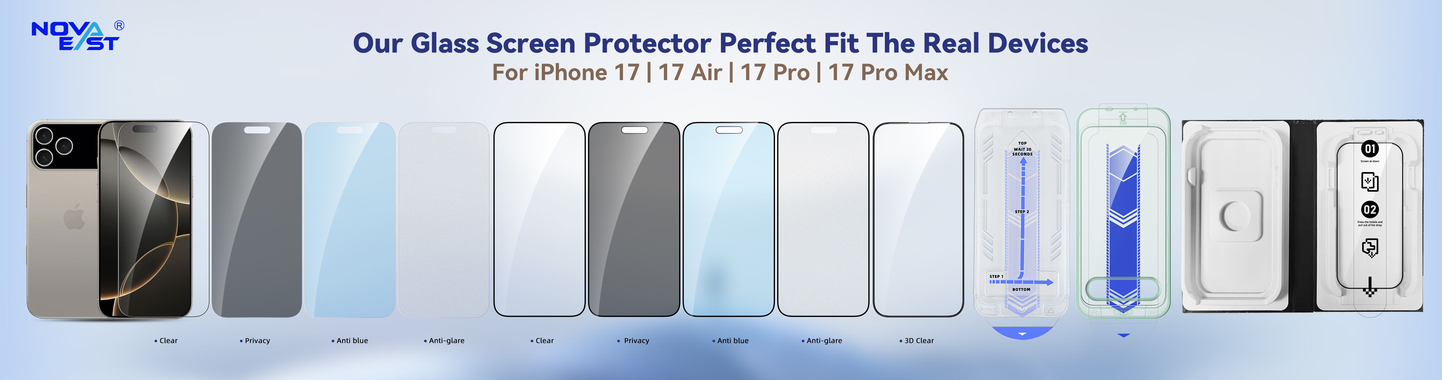 Factory Oem 2.5d Hd Tempered Glass Screen Protector For Iphone 17 Pro ...