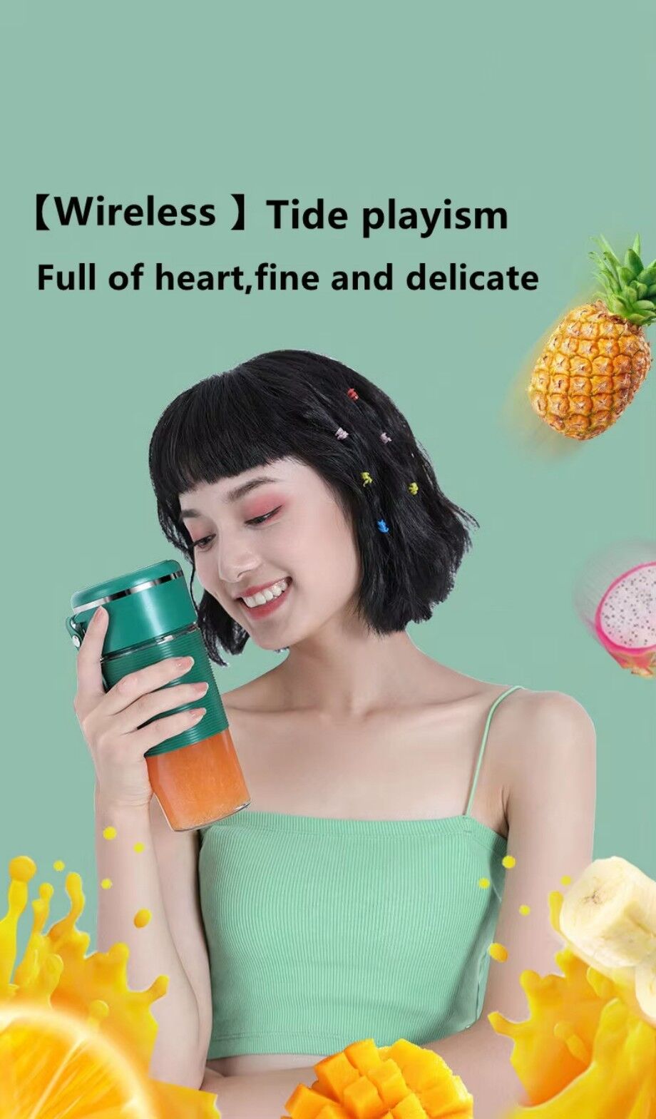 Rechargeable Usb Personal Mobile Mini Smoothie Hand Blender Portable ...
