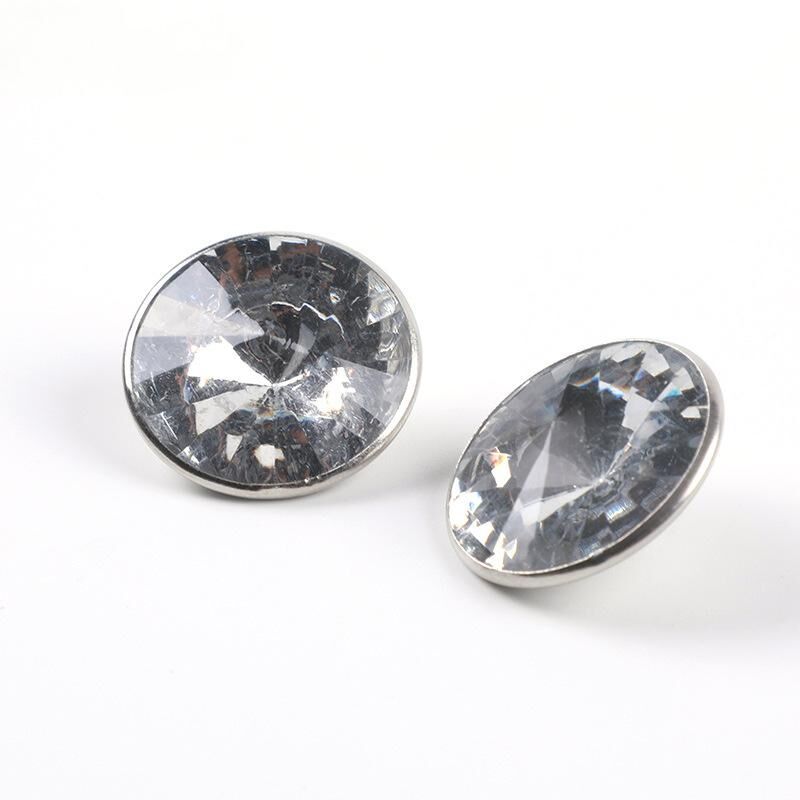 Woo Round Edge-wrapped Acrylic Pull Buttons - Crystal-look Soft Decor ...