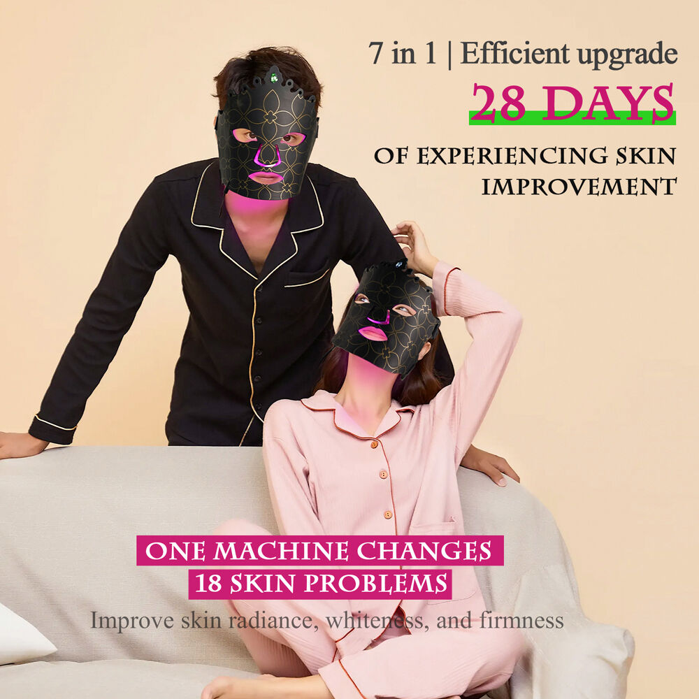 Gip Red Light Therapy Mask 7+1 Led Color Light Therapy Silica Gel 630nm ...