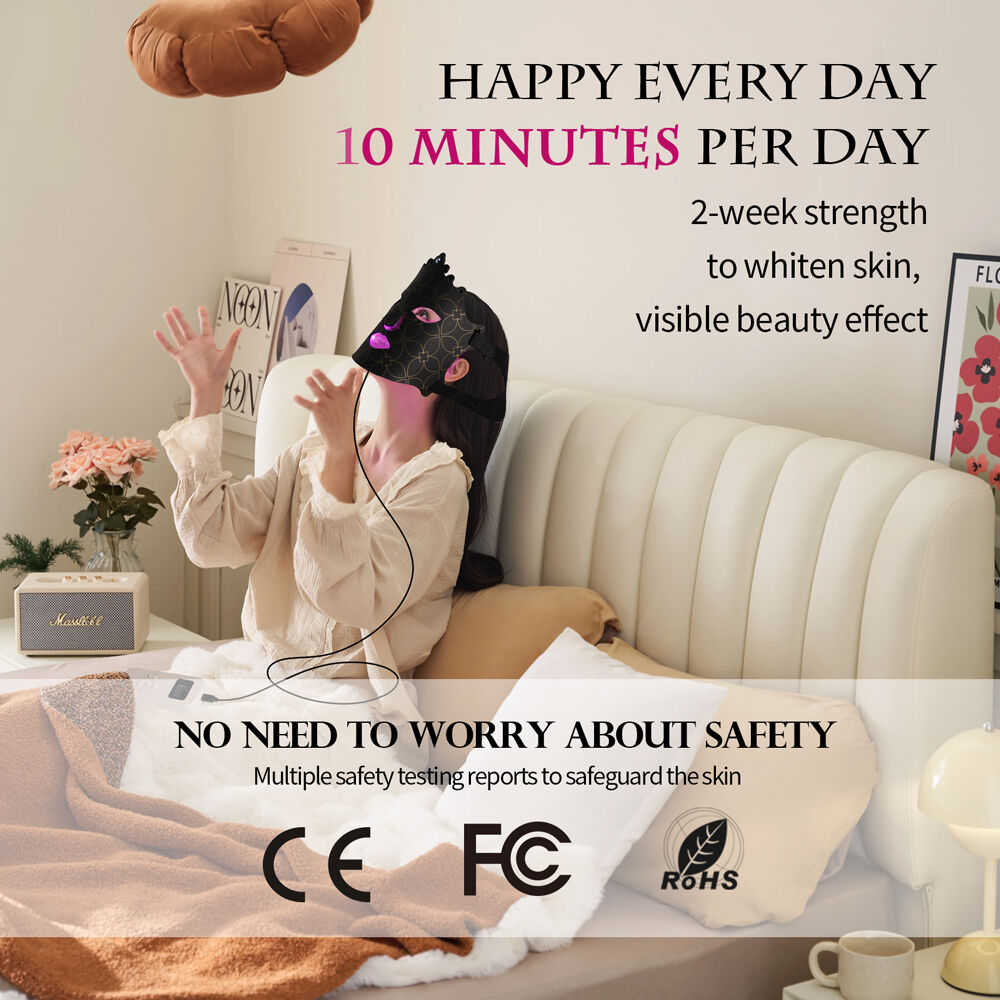 Gip Red Light Therapy Mask 7+1 Led Color Light Therapy Silica Gel 630nm ...