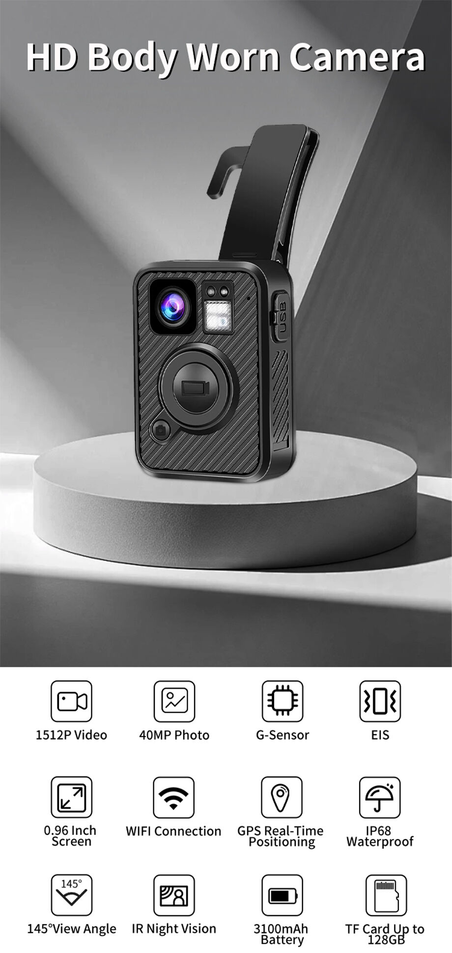 Bulk Buy China Wholesale Mini Portable 1512p Hd Body Worn Camera With ...