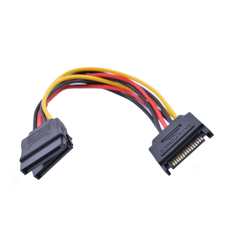 Buy China Wholesale Sata Power Cable 15pin Male To 2 Sata 15 Pin Female ...