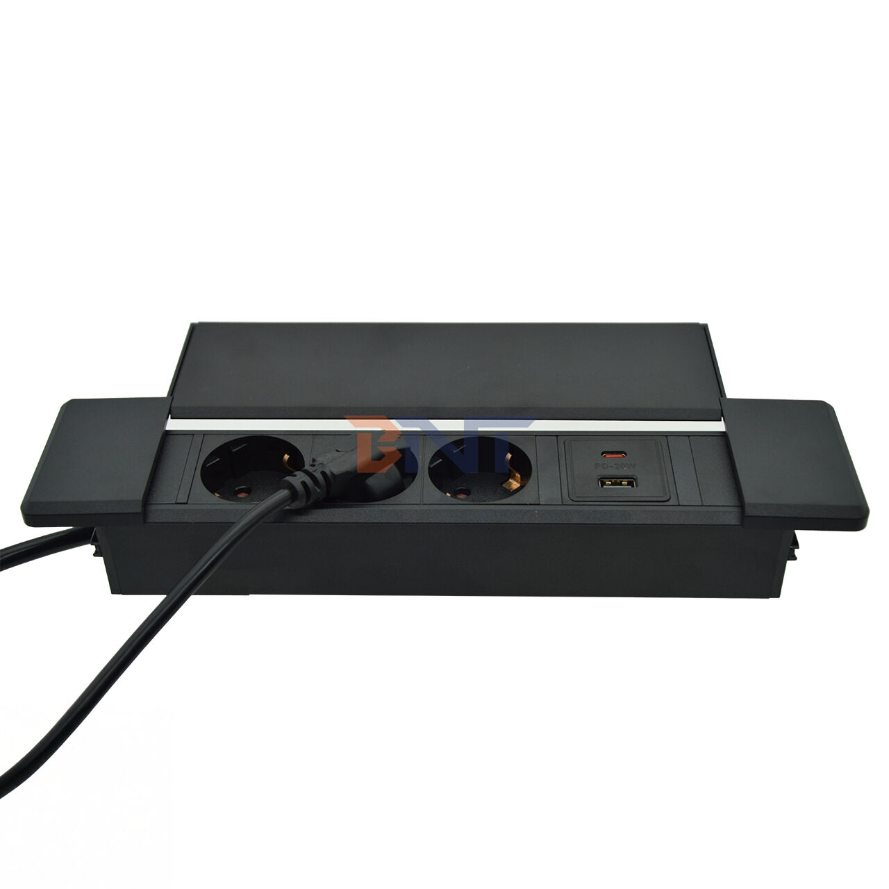 Wholesale Aluminum Alloy Cover Flip Up Power Extension Strip Multifunctional Desktop Hidden ...