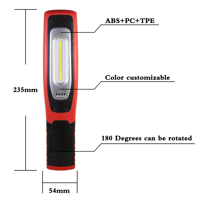 Outdoor Portable Hand Lamp Cob Work Dual Super Bright Led Working Light ...