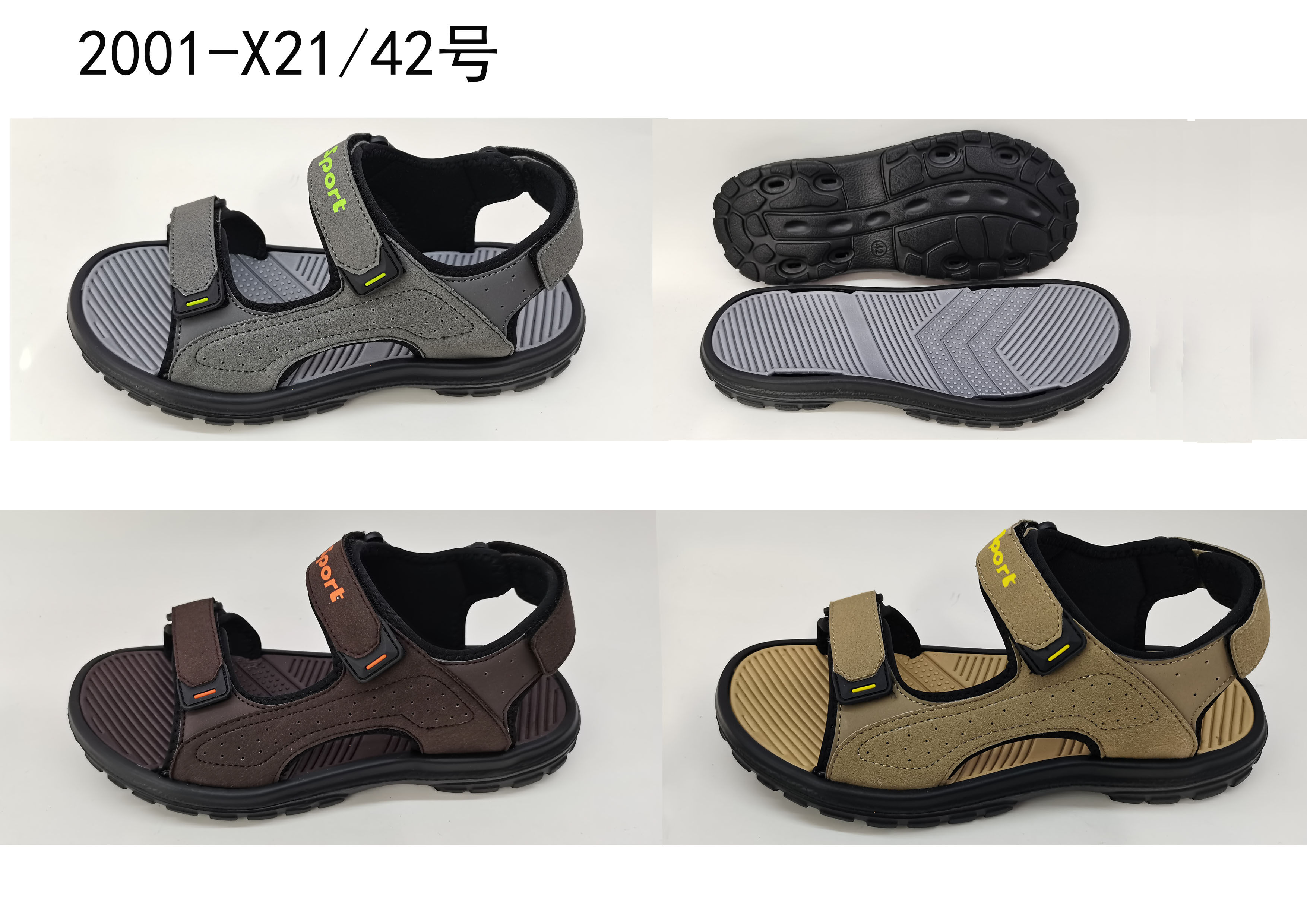 Custom Fashion Slide Sandal Shoes Outdoor Beach Buckle Men's Footwear ...