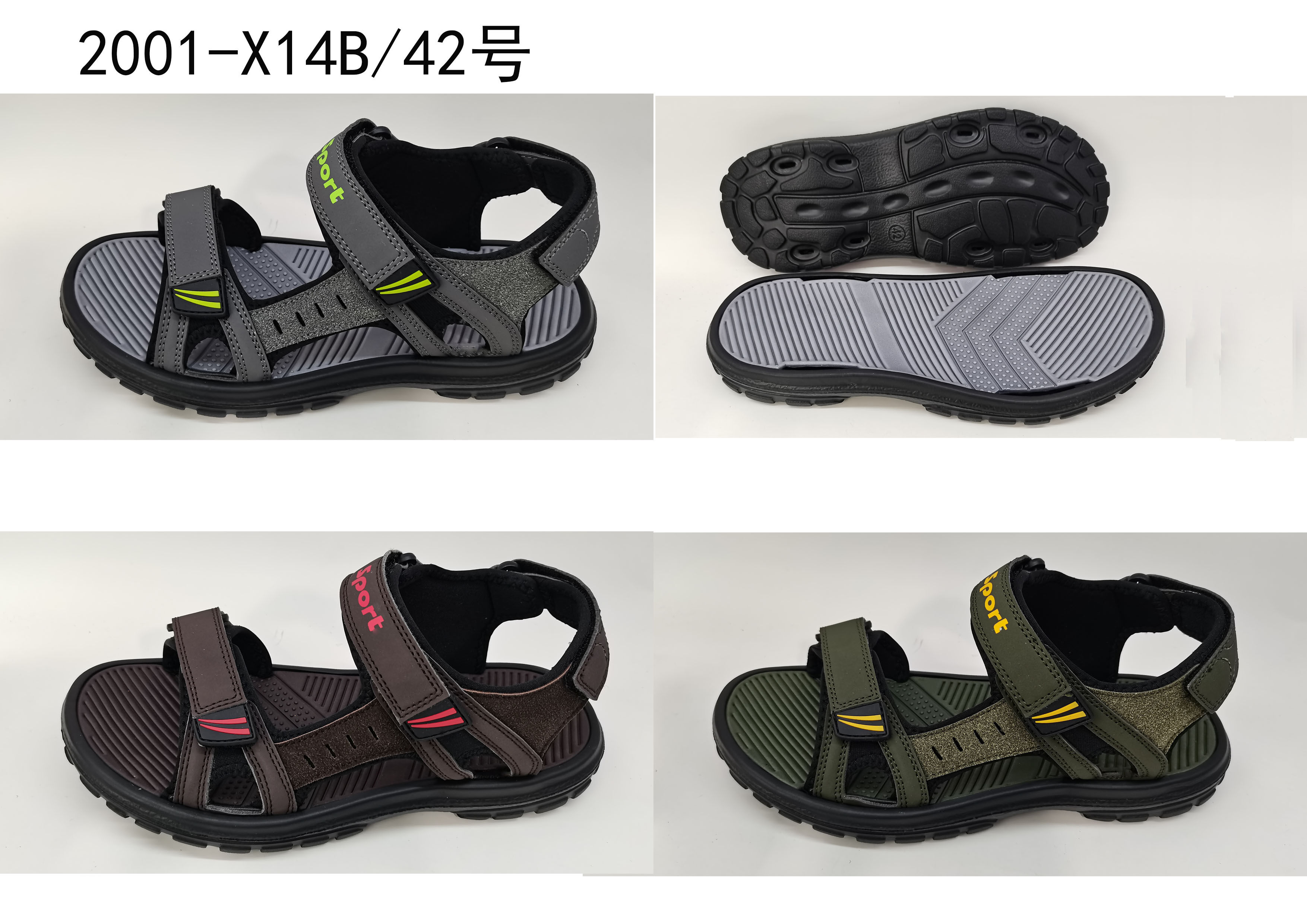 Custom Fashion Slide Sandal Shoes Outdoor Beach Buckle Men's Footwear ...