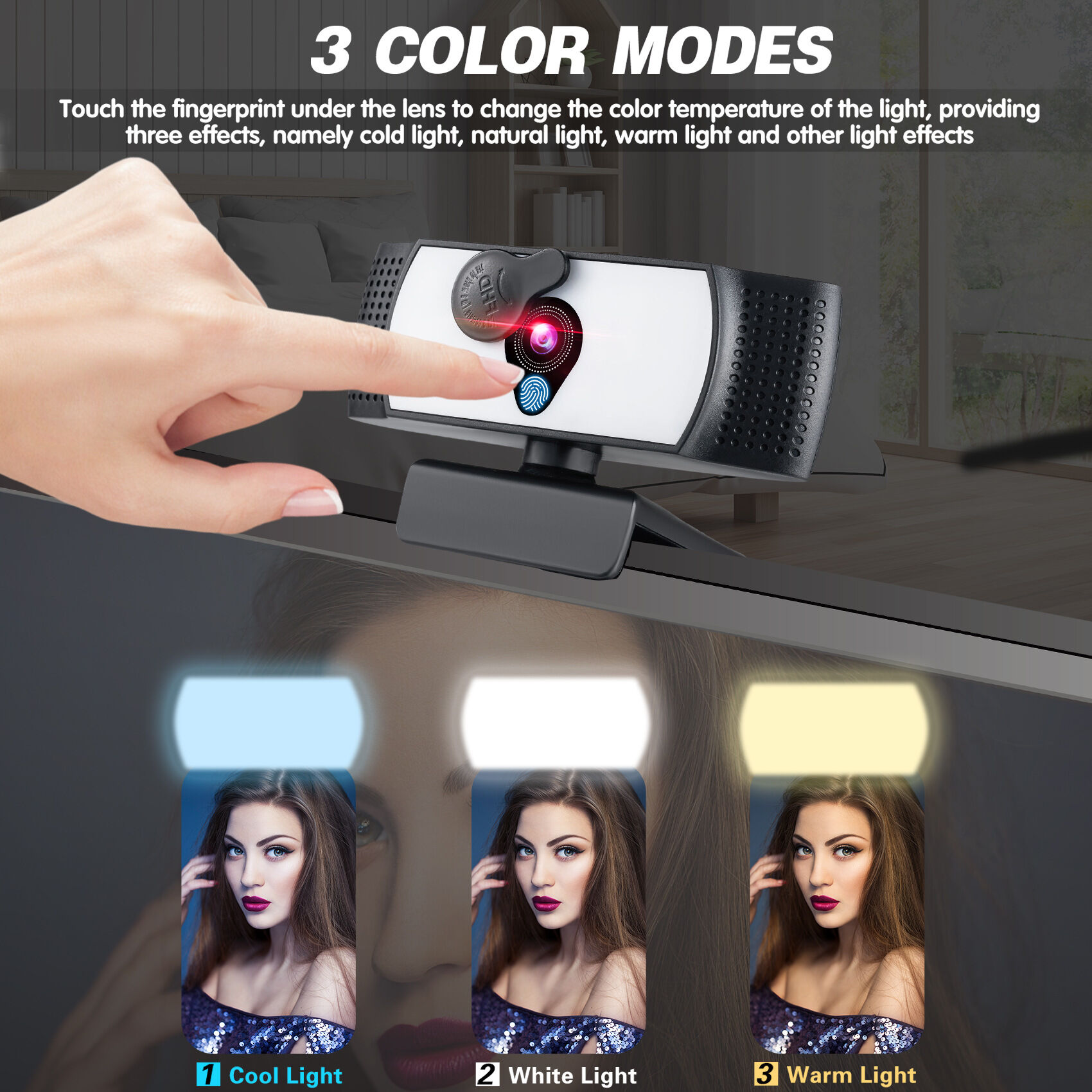 Cmos Pc Cameras Microphone Accessories Beauty Autofocus 1080p Computer ...