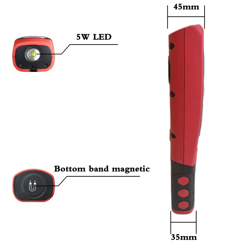 Outdoor Portable Hand Lamp Cob Work Dual Super Bright Led Working Light ...