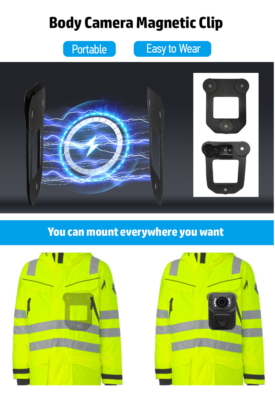 Heavy-duty Magnetic Suction Body Camera Mount With Anti-shake Design ...