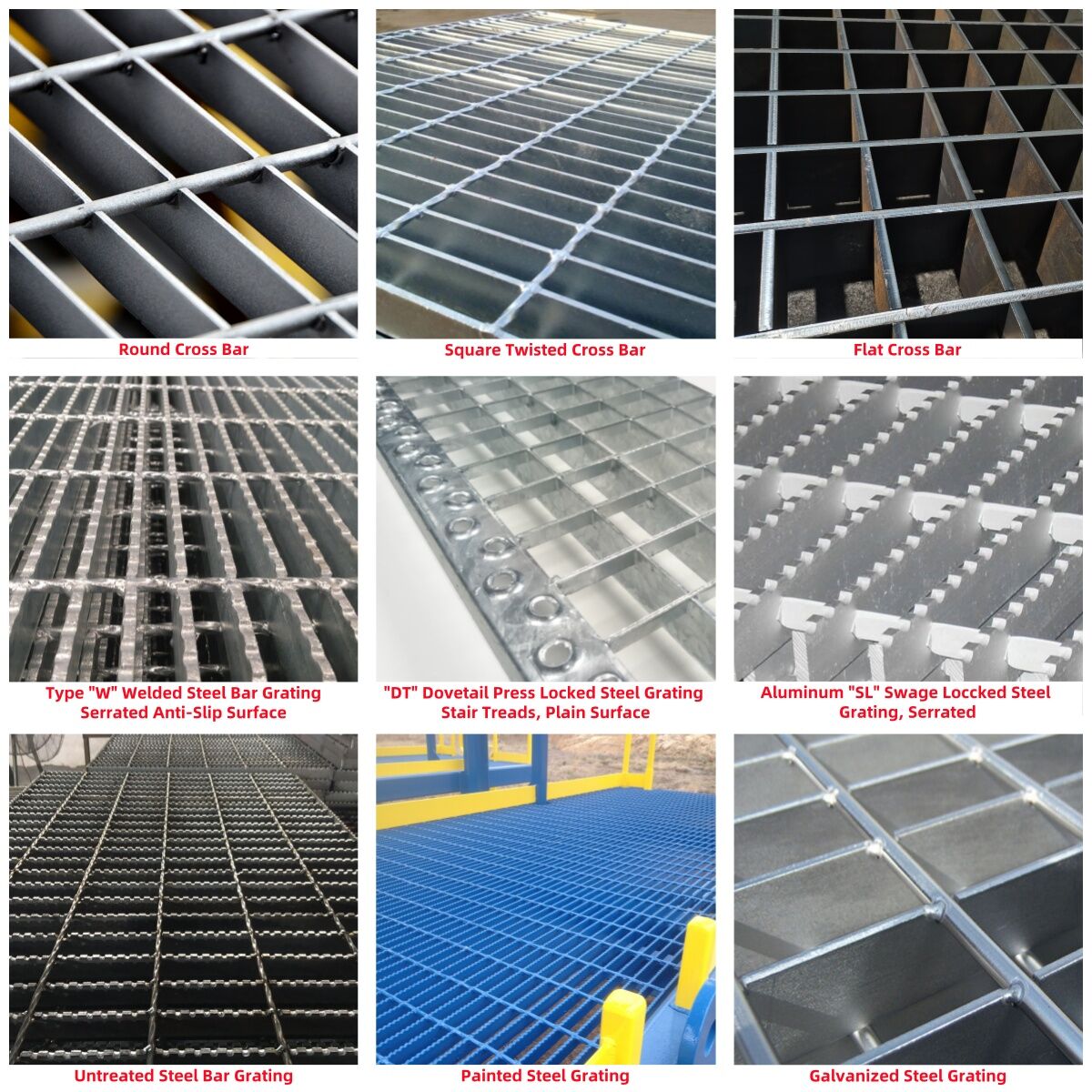 Corrosion Resistant 19w4 Mesh Hdg Carbon Steel Bar Grating Astm A123 ...