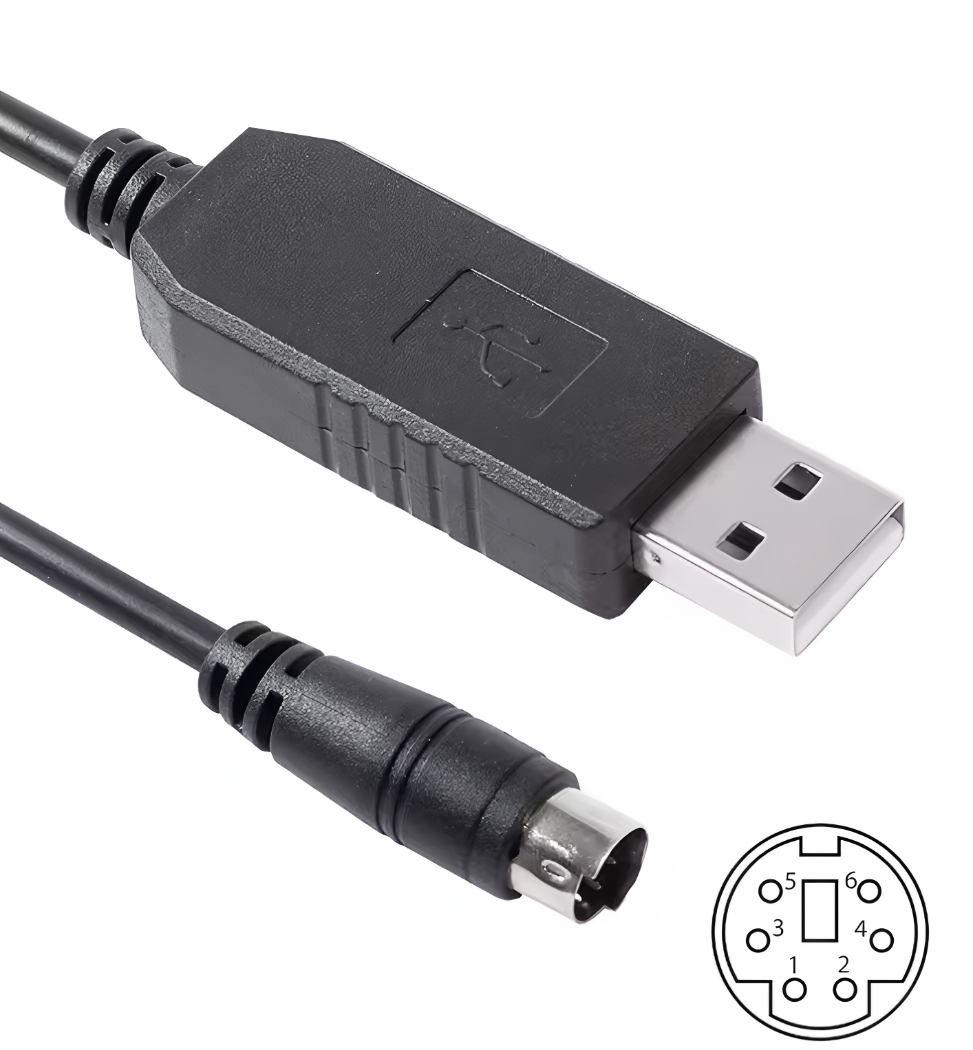 Pl2303 Mini Din 6p Cable Cat Usb To Md6 Serial Adapter Yaesu ...