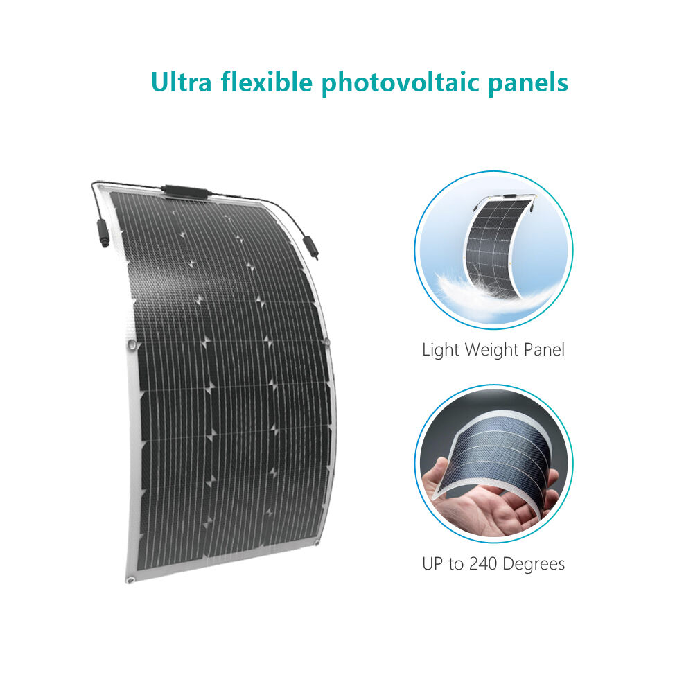 Lightweight Solar Flexible Panel 100w Semi Flexible Photovoltaic Panels ...