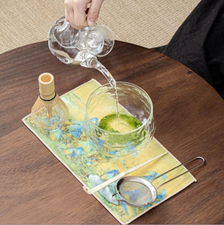 Matcha Tea Set Clear Glass Matcha Kit With Pouring Spout Bowl, Handmade ...