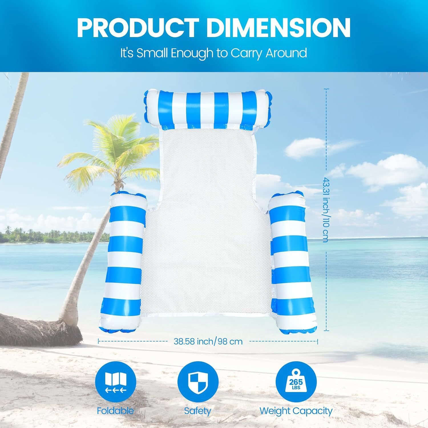 Water Park Sports Raft Cushion Inflatable Leaf Hole Floating Row Water ...