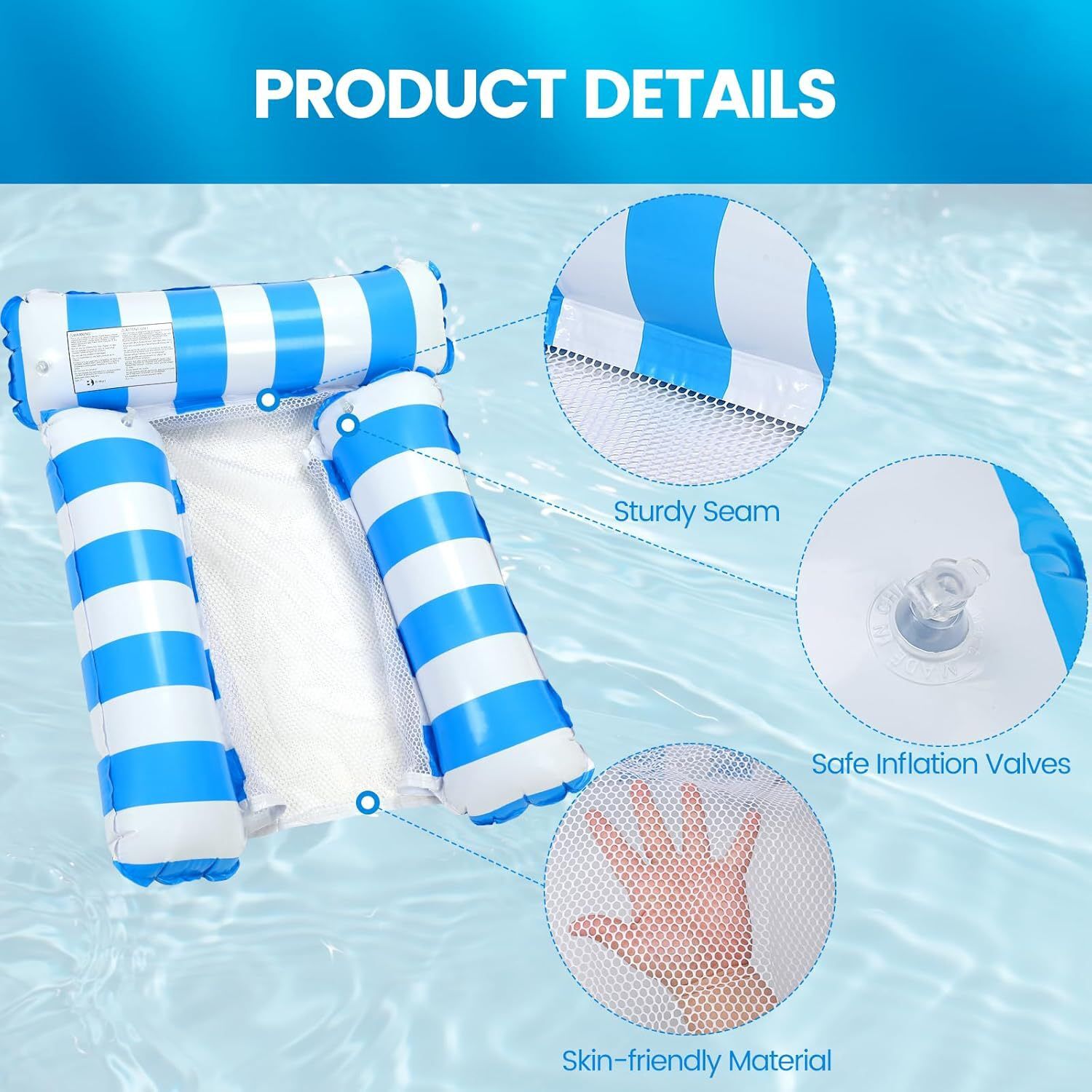 Water Park Sports Raft Cushion Inflatable Leaf Hole Floating Row Water ...