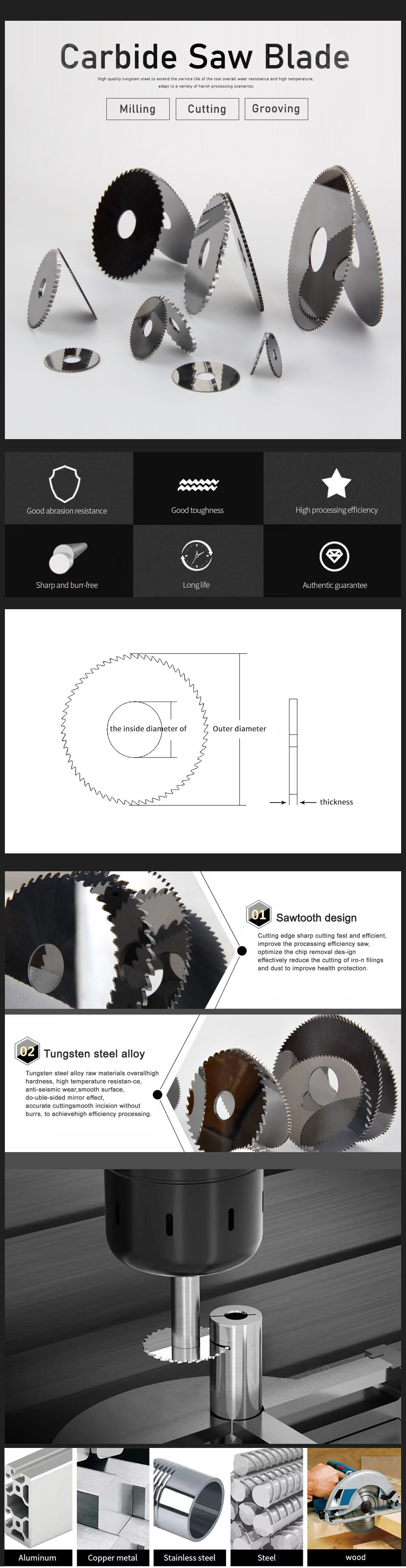 Factory Direct High Quality China Wholesale Solid Carbide Saw Blade ...