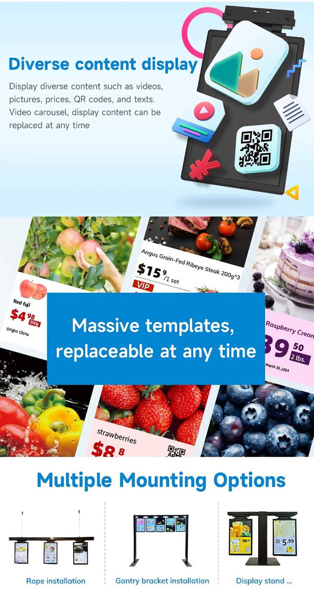 Bulk Buy China Wholesale Indoor Digital Advertising Sign Fhd Lcd Screen ...