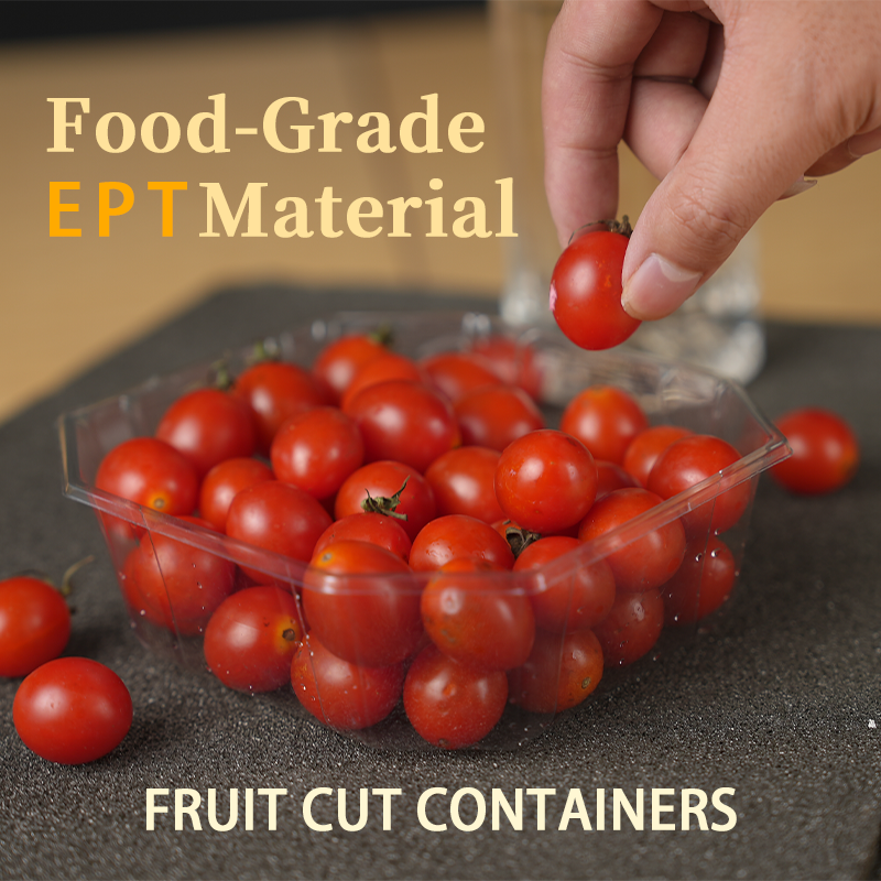16oz Pet Fruit Box Plastic Pet Cherry Tomatoes Container Disposable ...