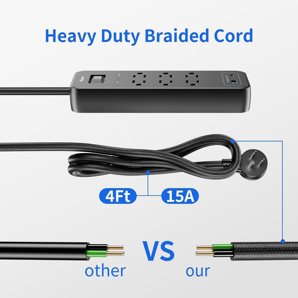 Huntkey American Standard 6 Ac Outlets With Switch And 4ft Extension ...