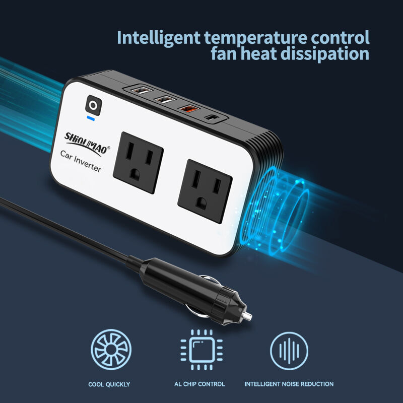 200w Multifunctional Socket Inverter Fast Charging Pd 20w+qc 3.0 Power ...