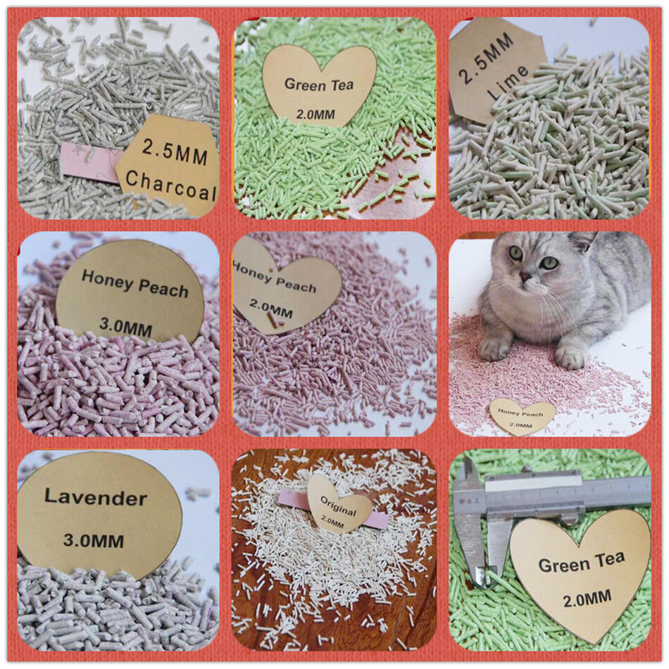 Natural Private Label Dust Free Cat Soy Sand 6lmultiple Colors Soluble ...