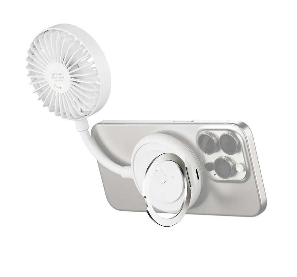 Magnetic Cell Phone Fan,3 Speeds Mini Personal Fan With Flexible Angle ...