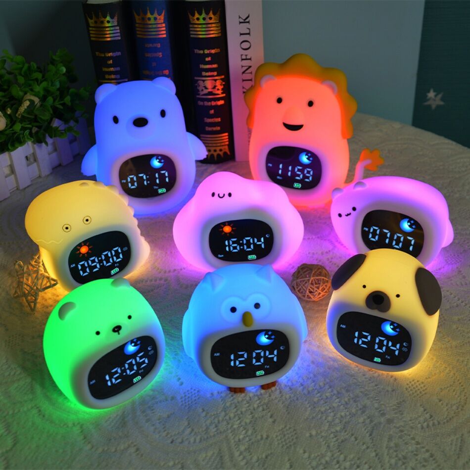 Portable Cute Sleep Trainer Built-in Battery White Noise Music Rgb ...