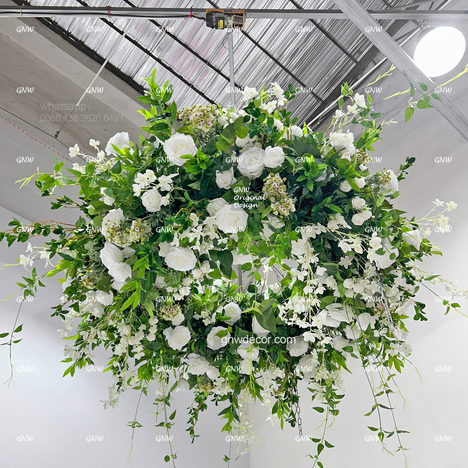 Buy China Wholesale Gnw Customized Design Greenery Floral Ceiling ...