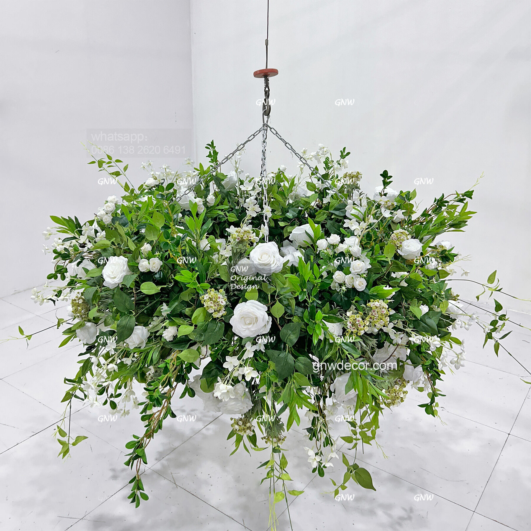 Buy China Wholesale Gnw Customized Design Greenery Floral Ceiling ...