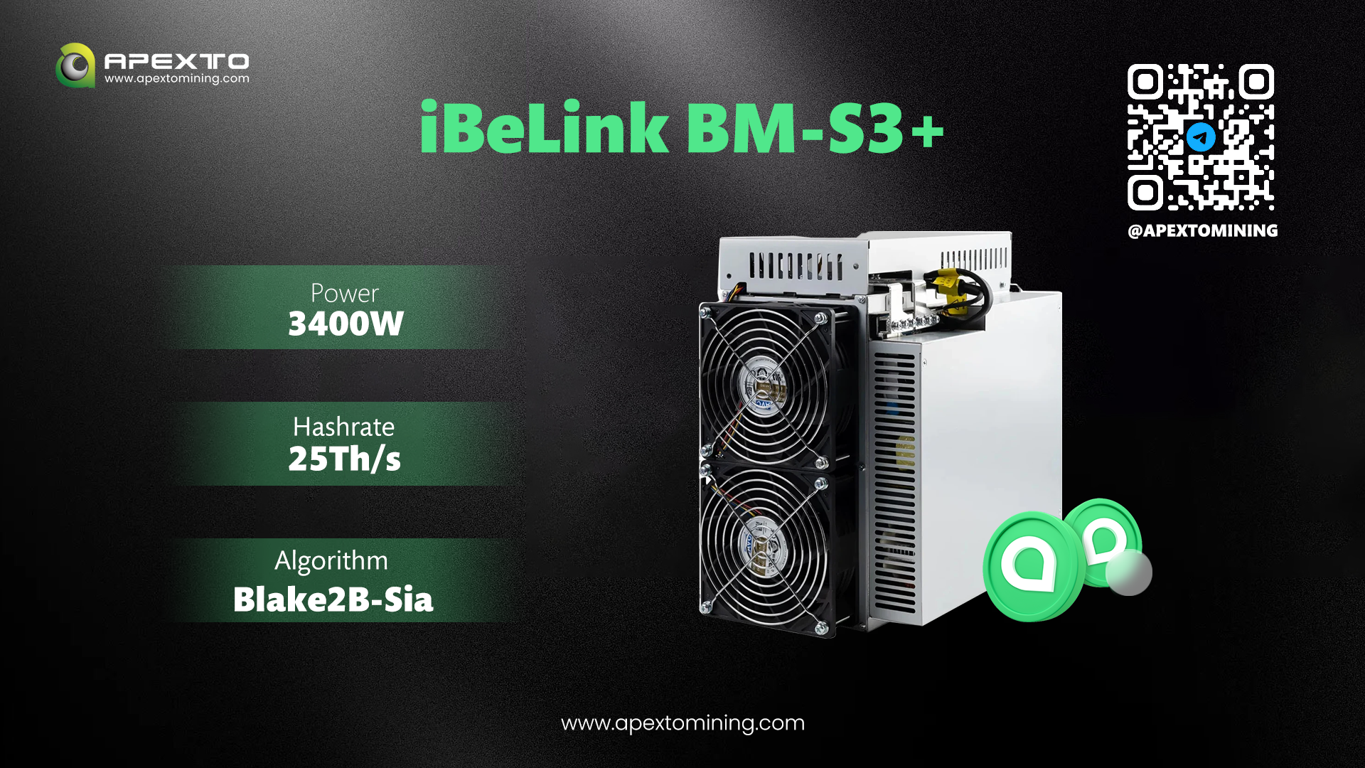 Crypto Currency Mining Ibelink Bm S3+ (25th/s) 3400w Crypto Asic Rig ...