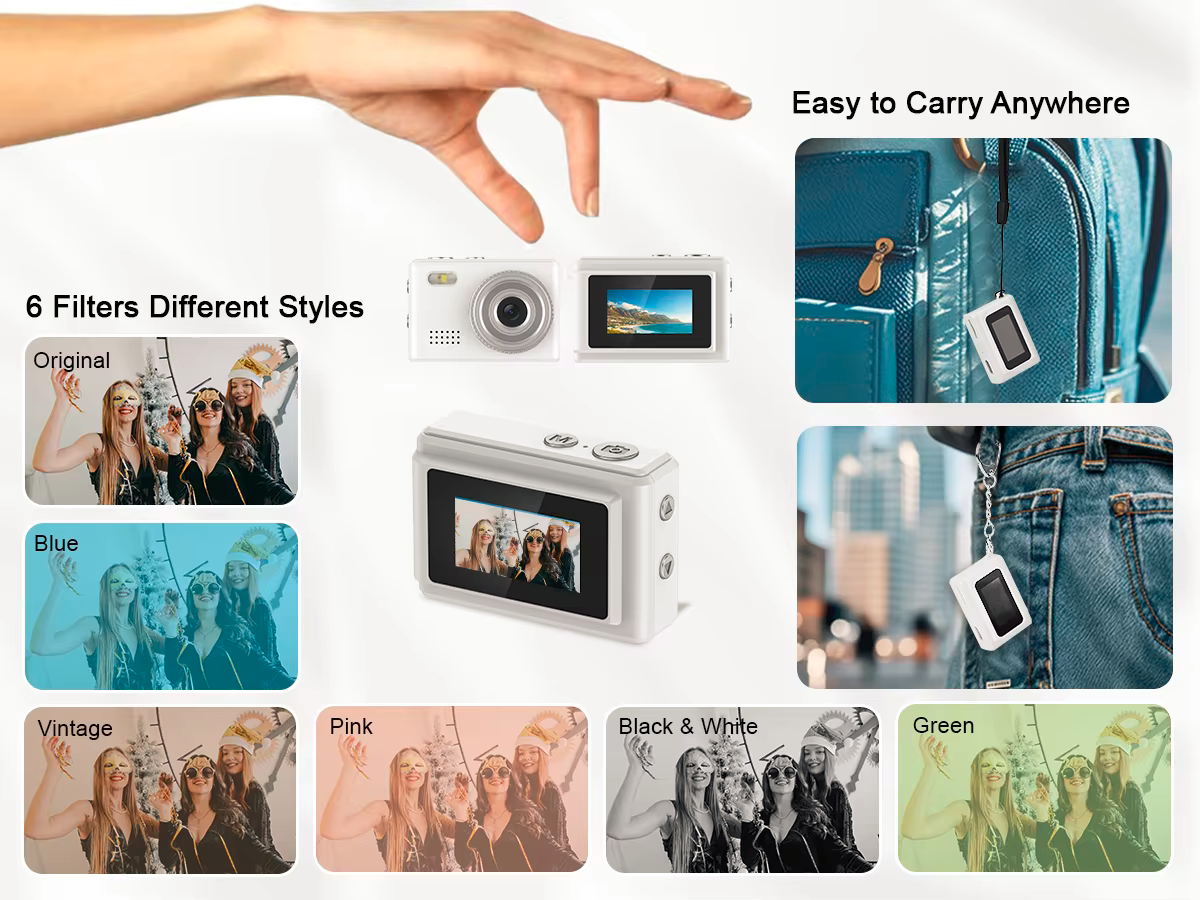 Mini Digital Camera Keychain With Loop Recording, Compact Portable ...