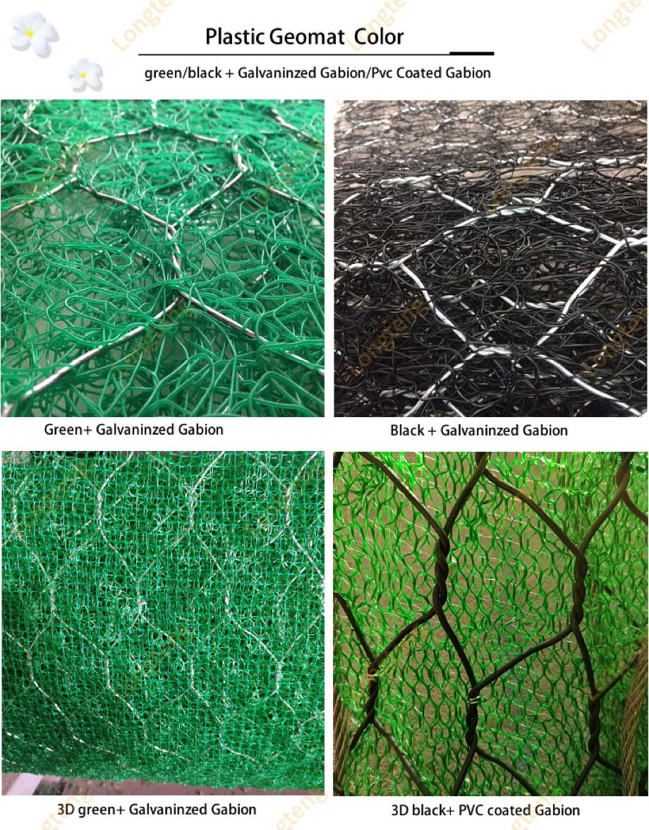Wholesale Reinforcement Gabion Geomat Galvanized/pvc Coated Geomat For ...