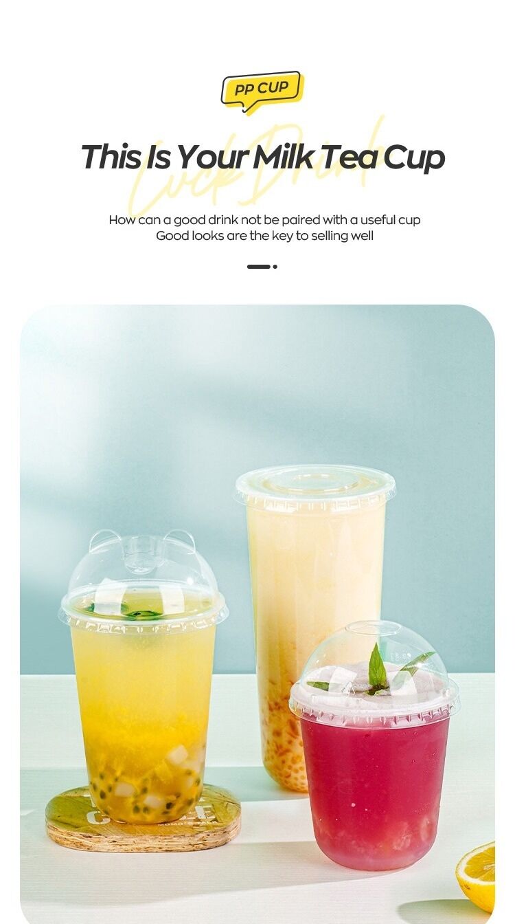 Wholesale Eco Friendly Custom Printed Clear Pp Cup Pp Plastic Drinking ...