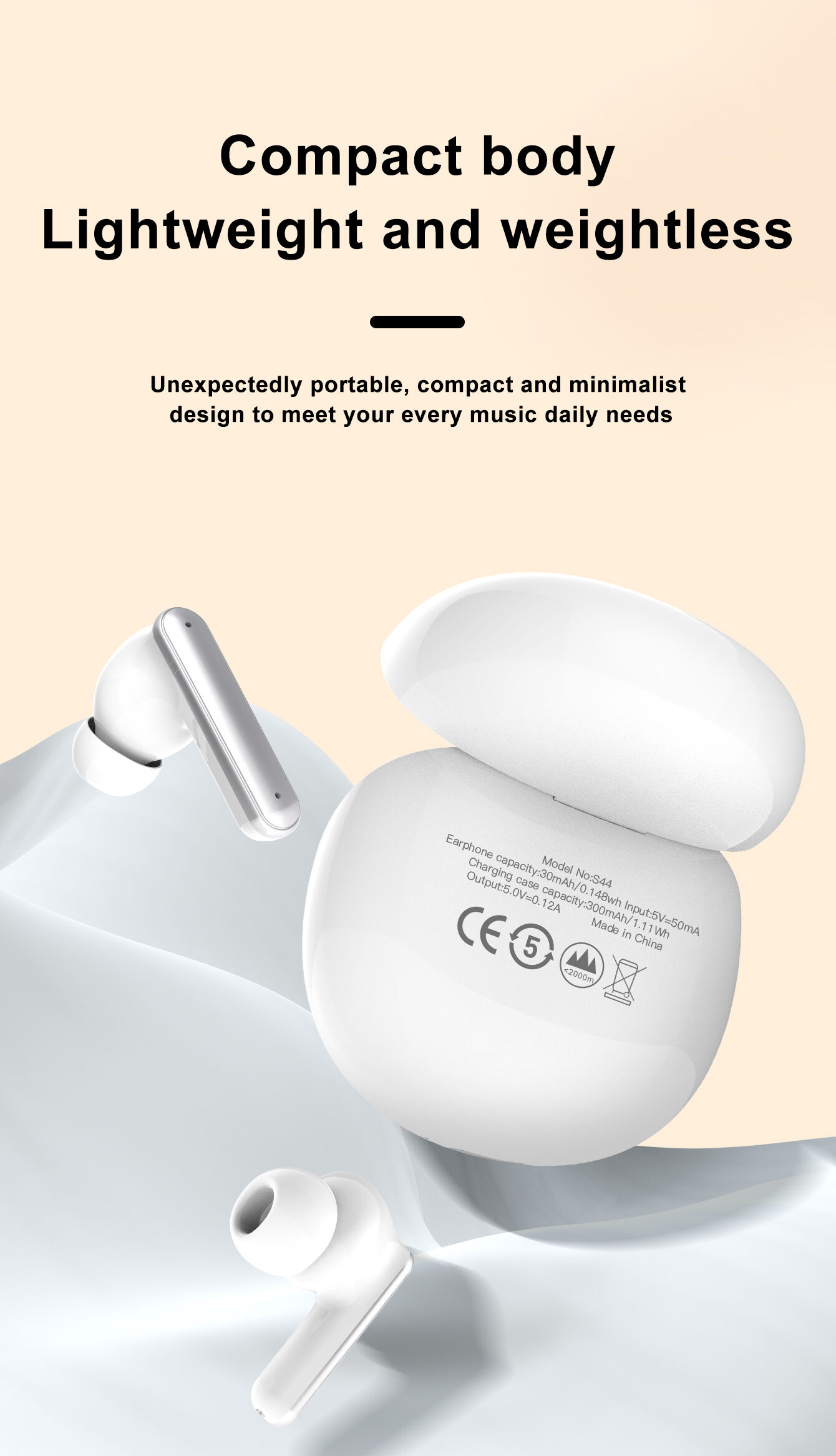 Bulk Ultra-sleek Tws Tech Earbuds In Silver-gray For Geeks - Buy China ...