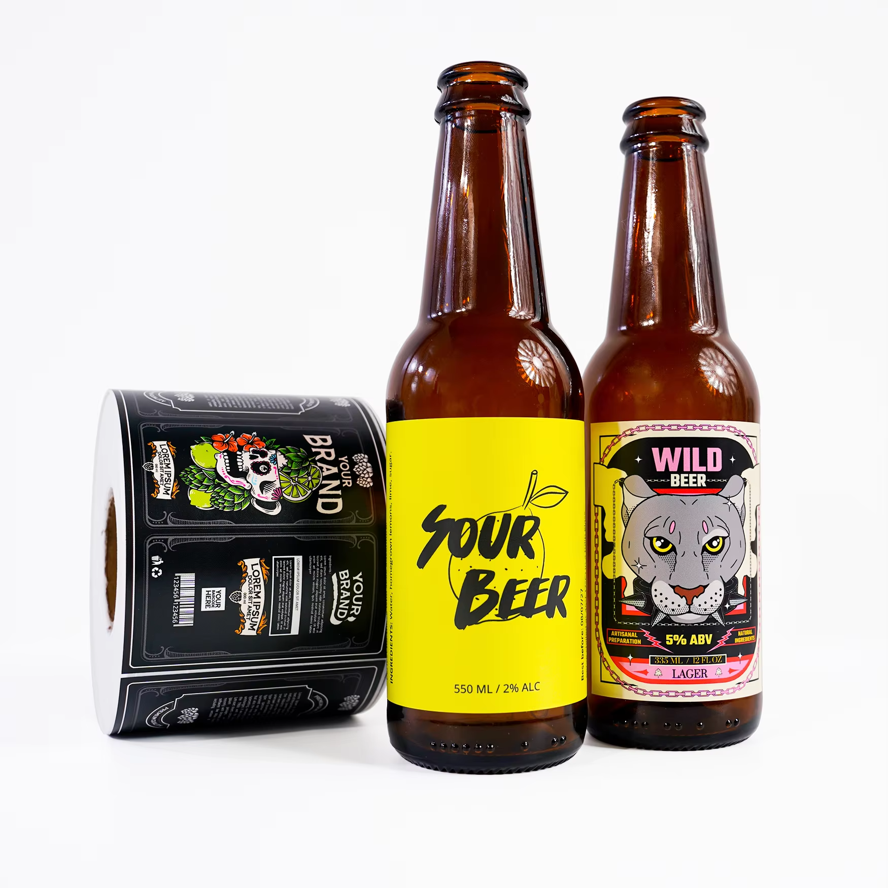 Private Label Adhesive Bottle Labels – Oem Service – Factory Direct ...