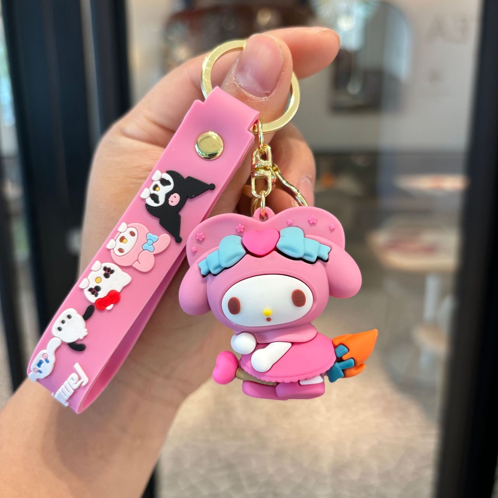 Sisslia High Quality Cartoon Sanrios Silicone Keychain Gift Bag Jewelry ...