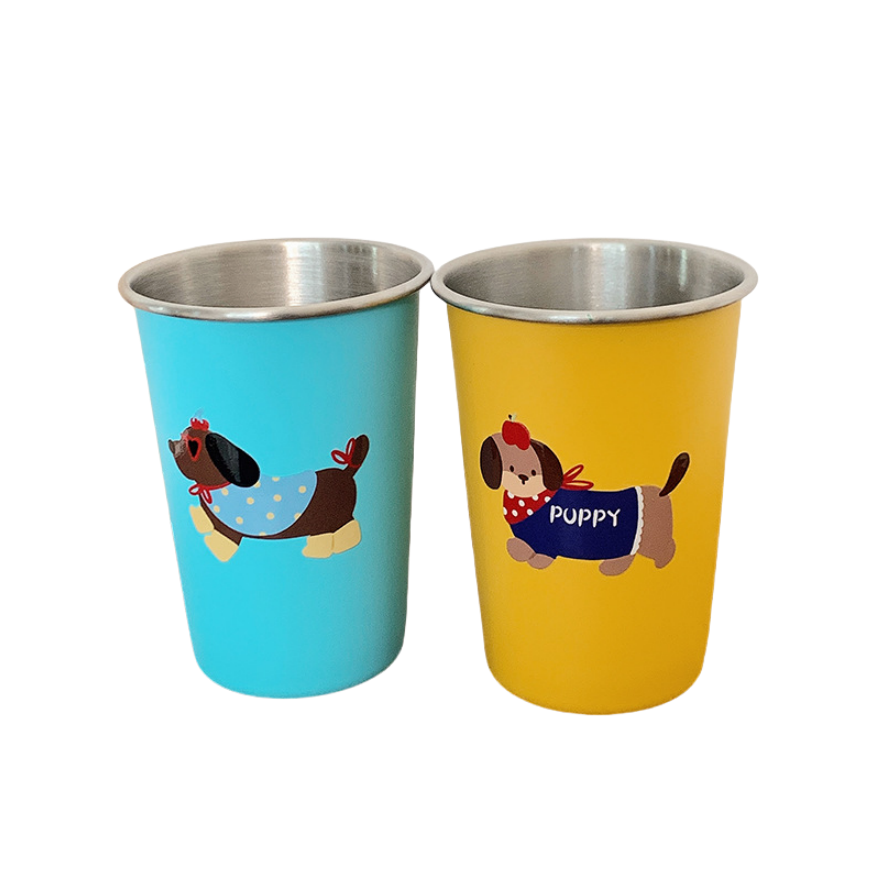 Creative Puppy Cold Drink Beer Cups Stainless Steel Cups Cola Aluminum ...