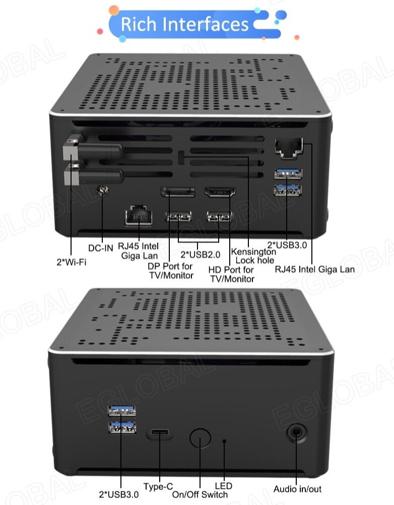 Eglobal Hot Sale Mini Pcs I9 10880h 16gb Ddr4 Ram 512gb Storage Win10 ...