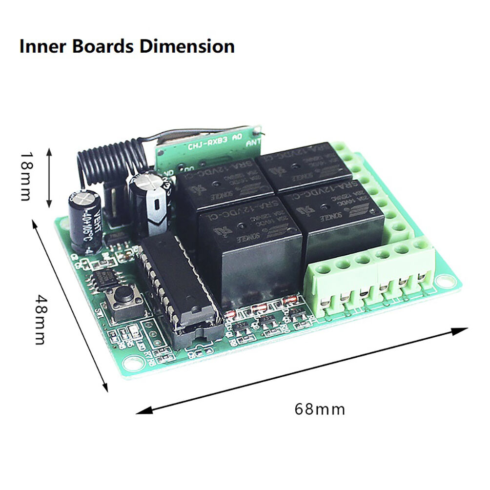 433.92mhz Dc12v/24v Wireless 4ch Rolling Code Gate Motor Controller ...