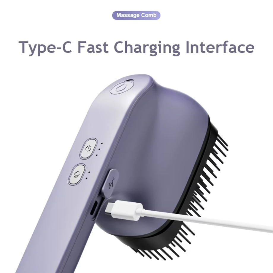 2025 Triple-action Hair Comb: Ce-approved Heating, Massage & Red Light ...