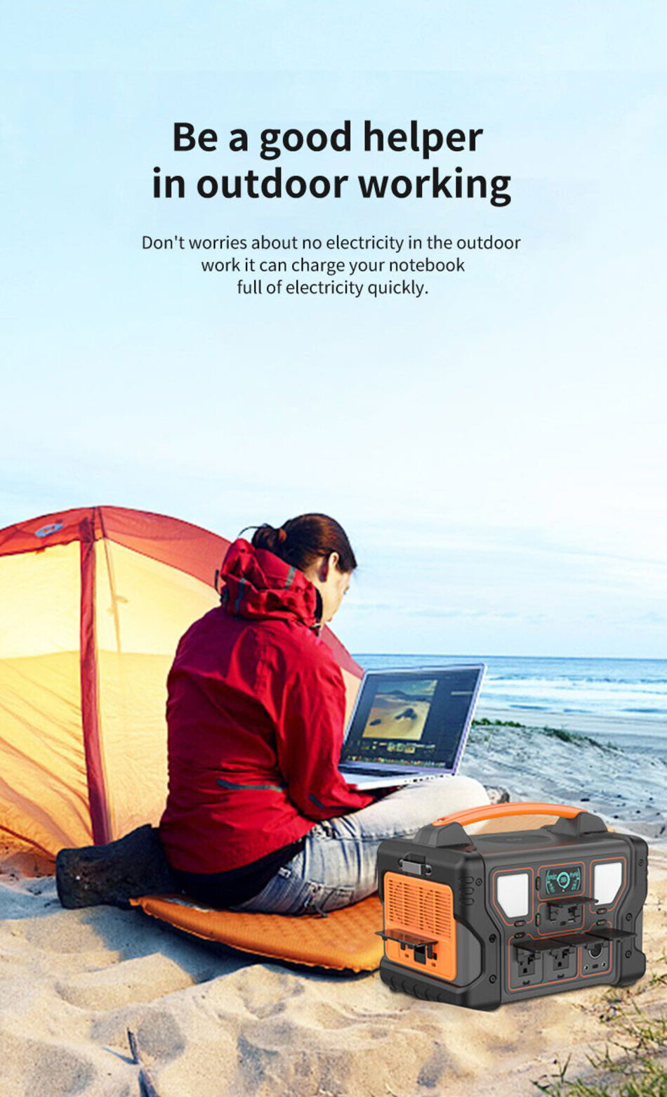 All In One 1000w Solar Powered Backup Generator 999wh Good Quality ...