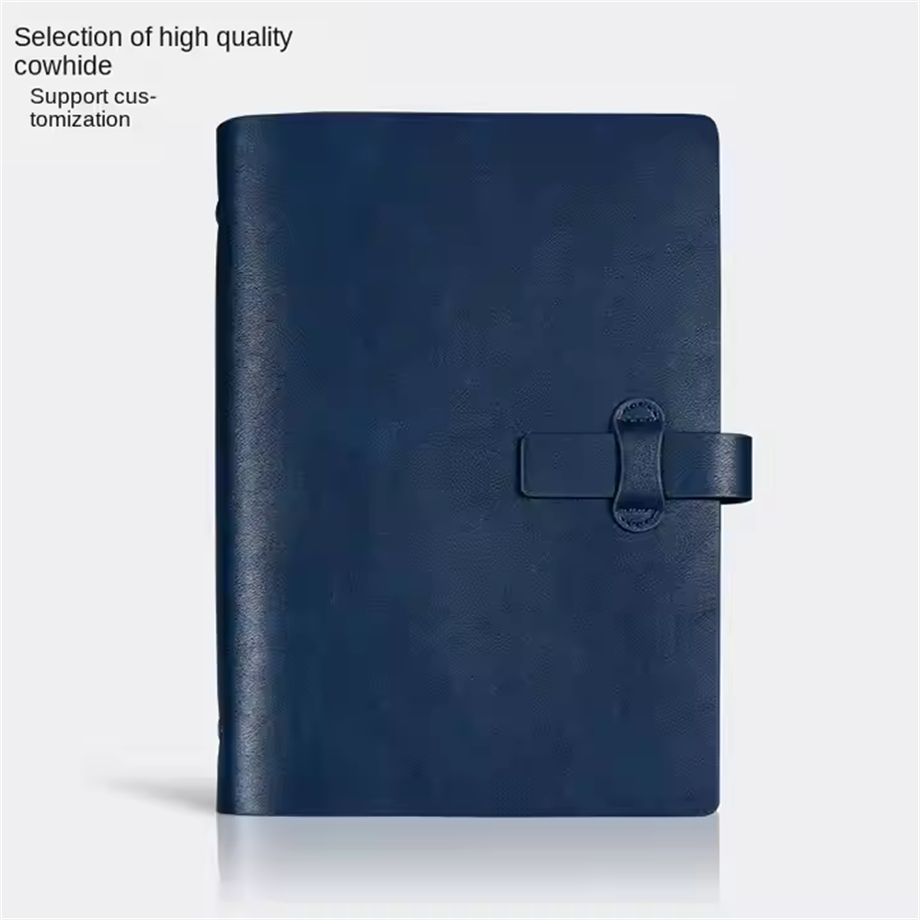 Genuine Leather Notebook With Double - Cut Stitched Leather Fastener ...