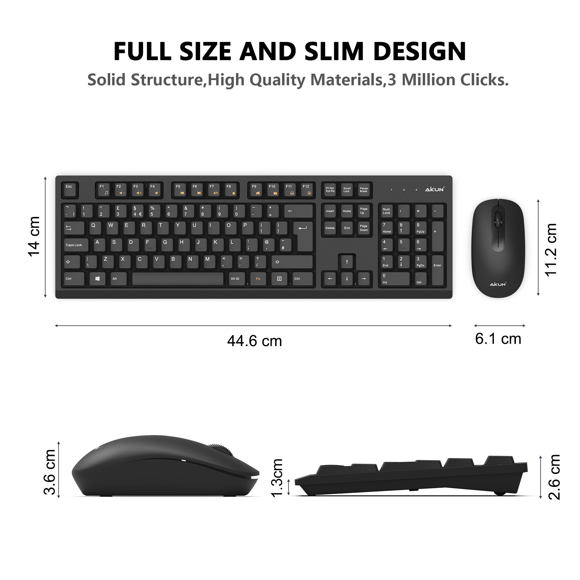 Buy China Wholesale Oem/aikun 2.4ghz Wireless Keyboard And Mouse Combo, Basic Keyboard And Mouse ...