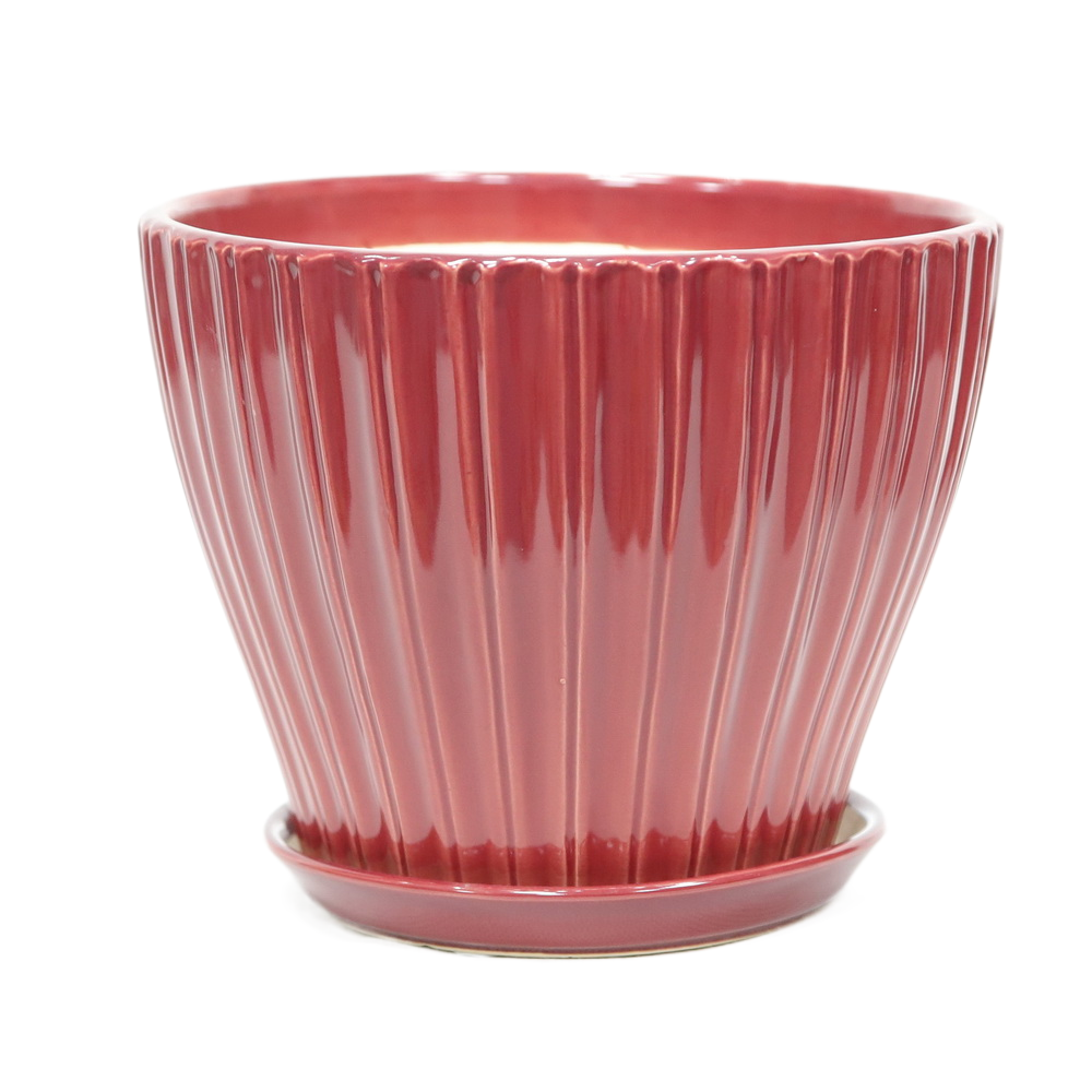 Modern Style Ceramic Flower Pot With Saucer For Home Garden Decoration ...