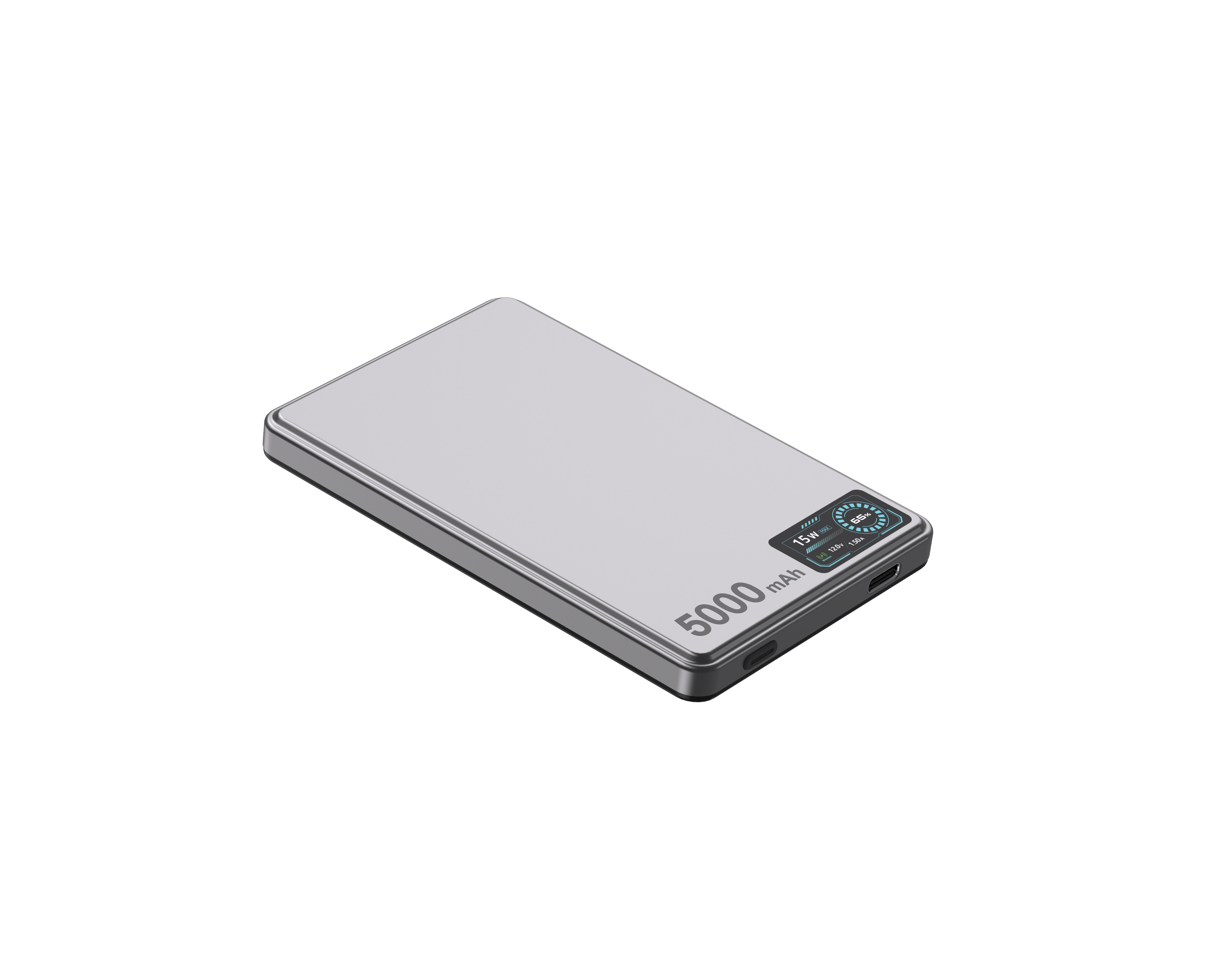 Slim Lcd Pro 5000: Premium Magnetic Power Bank With Lcd Display ...