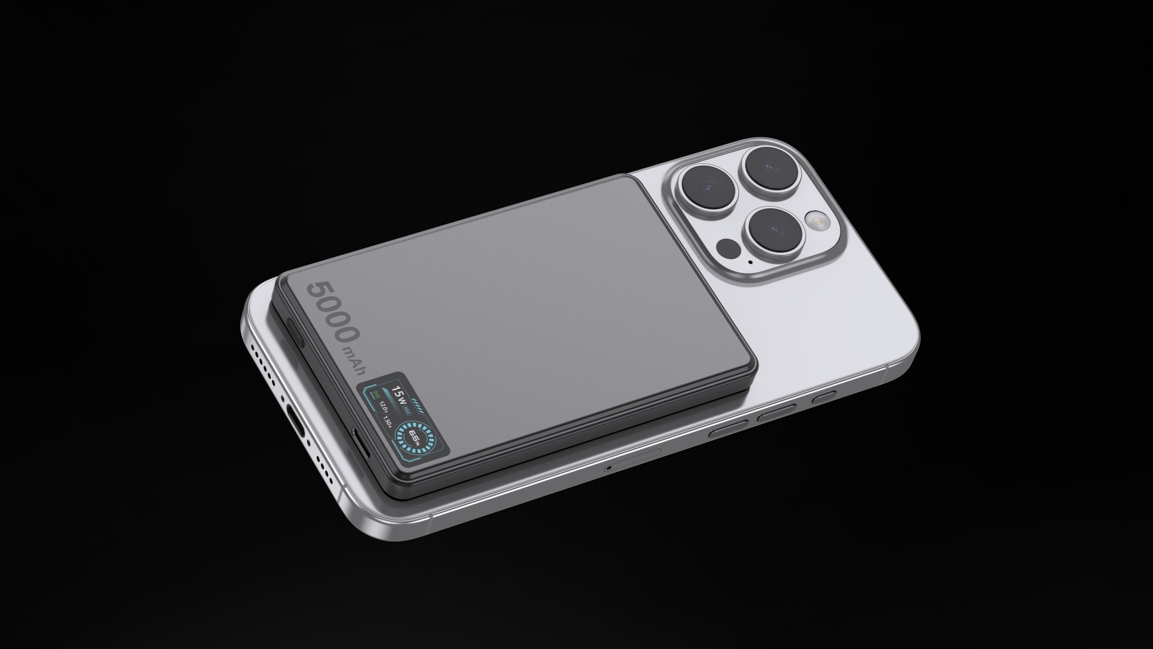 Slim Lcd Pro 5000: Premium Magnetic Power Bank With Lcd Display ...