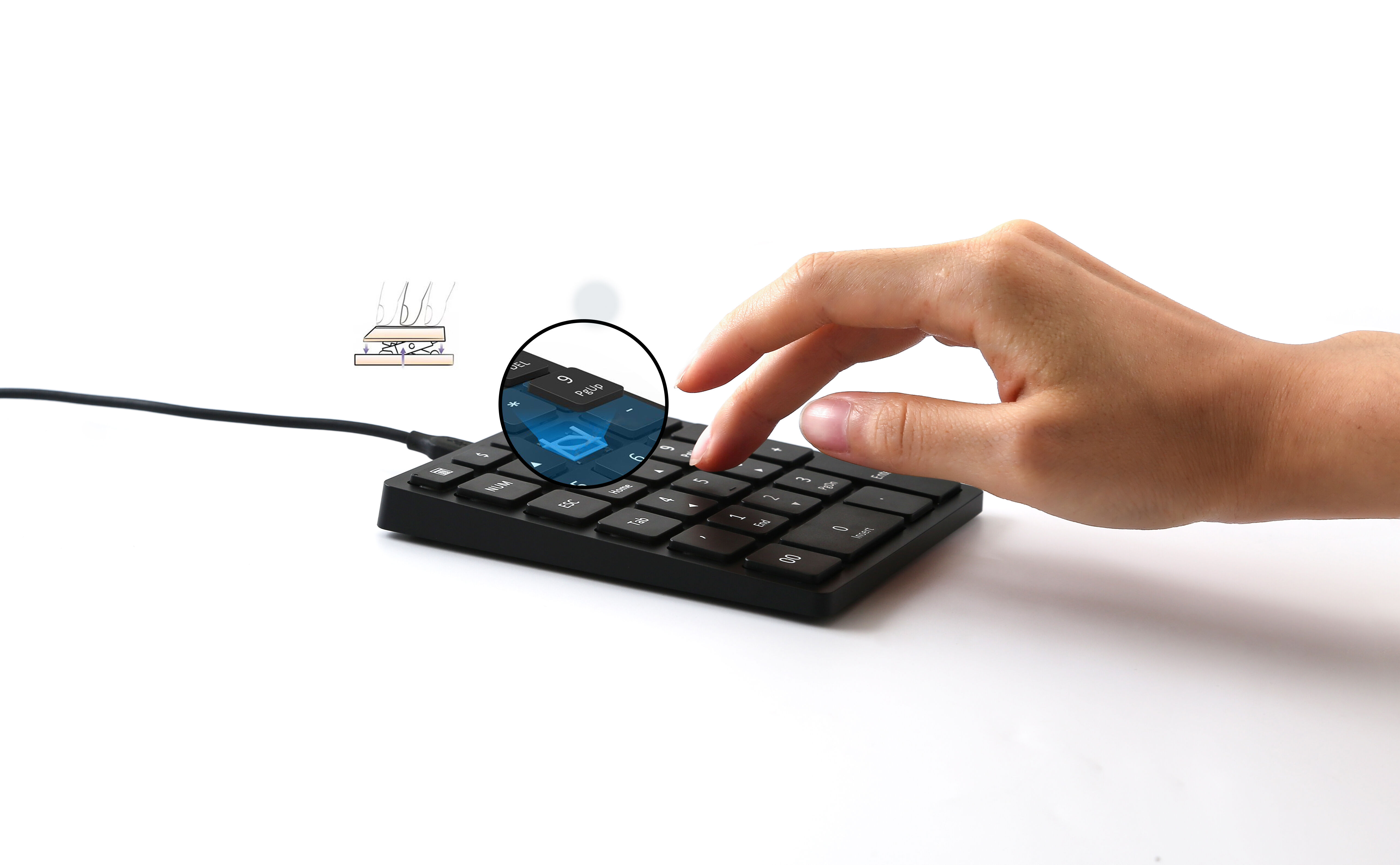 Buy China Wholesale Wireless Rechargeable Numeric Keypad, Rubber Keypad ...